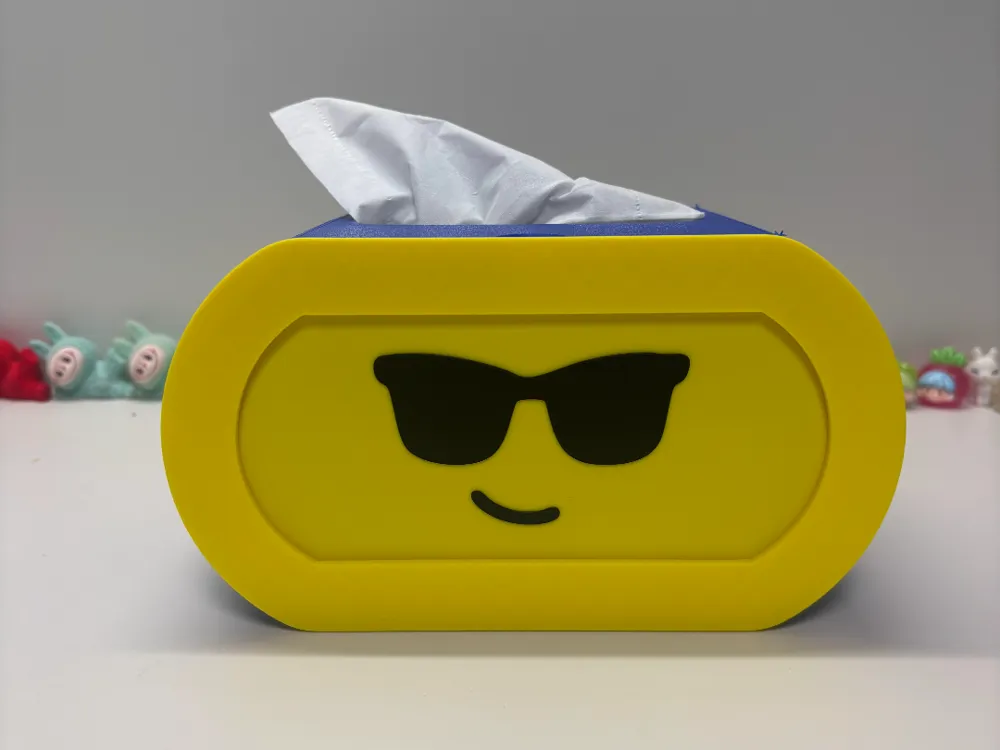 Dopamine Cartoon Tissue Box / Creative DIY Emoji Tissue Box - Free 3D ...