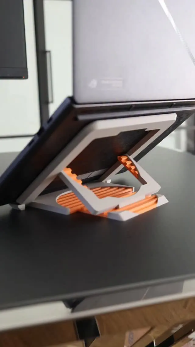 Portable Laptop/Tablet Stand (Print in Place) fits in bag - Free 3D ...