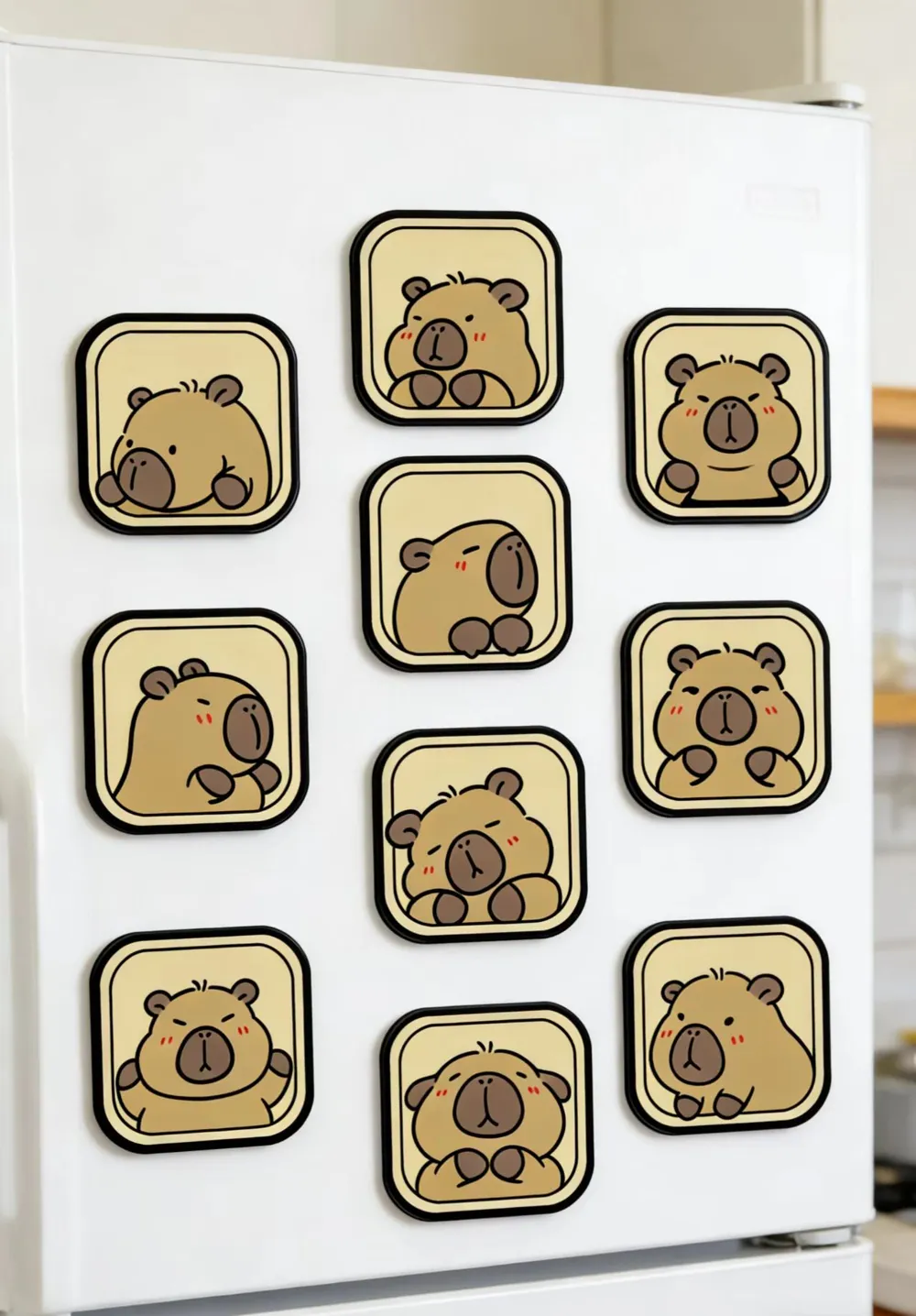 Capybara refrigerator magnet, a set of 10 - Free 3D Print Model ...