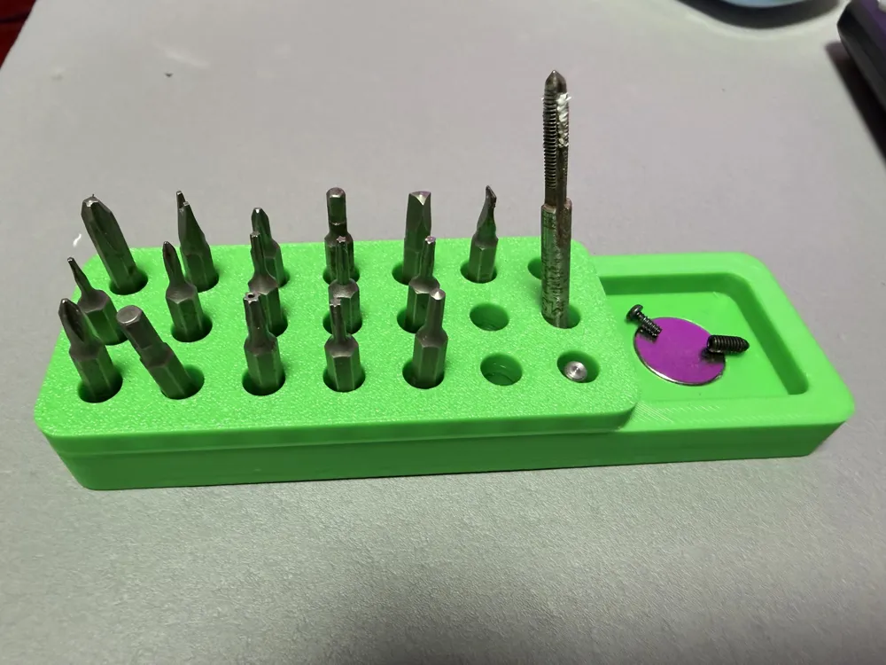 Precision Screwdriver Set Bit Storage Tray - Free 3D Print Model ...