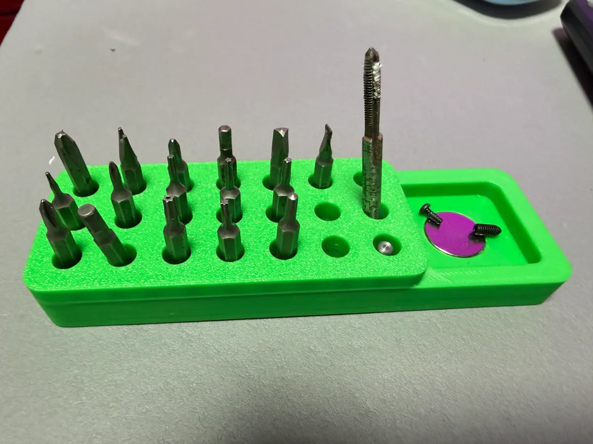 Precision Screwdriver Set Bit Storage Tray - Free 3D Print Model ...