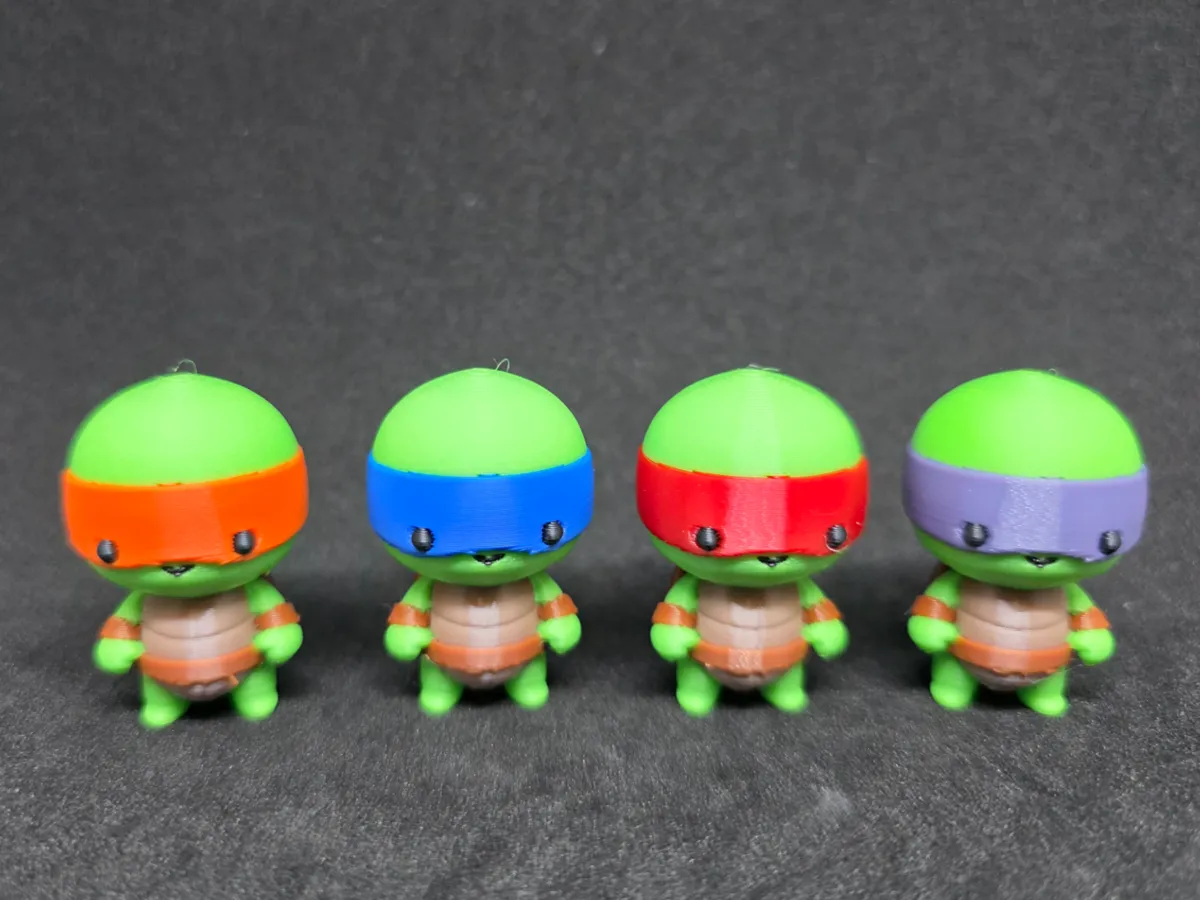 Funny ninja turtle edition chibi keychain/decor - Free 3D Print Model ...