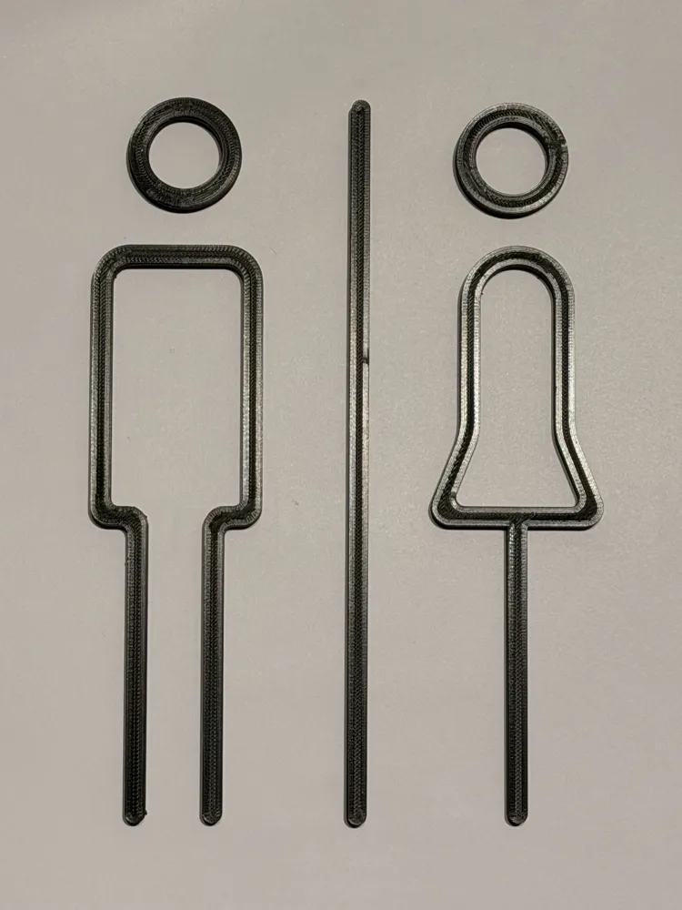Restroom Sign - Free 3D Print Model - MakerWorld