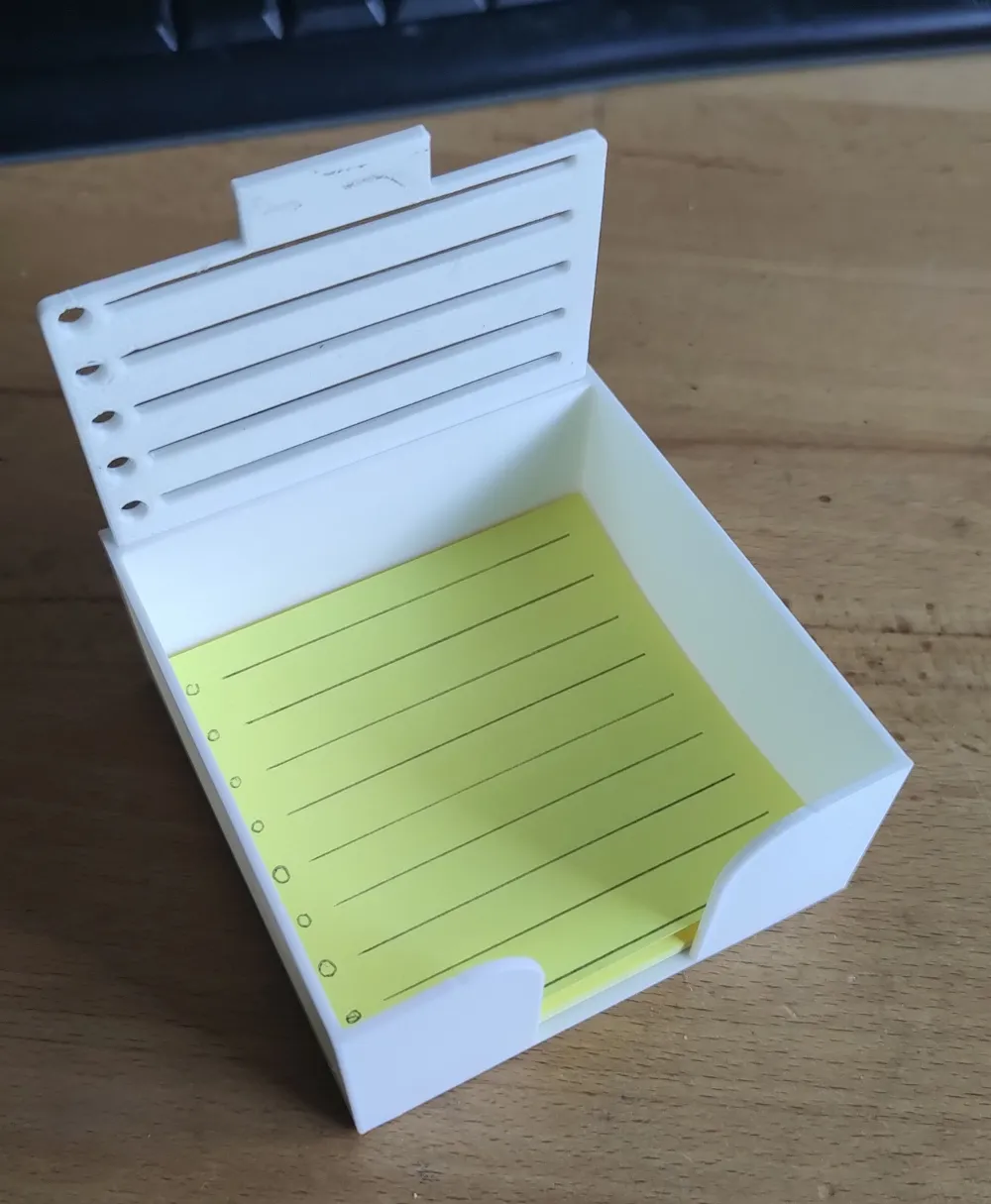 Post-It Sticky Note Holder with Template - Free 3D Print Model - MakerWorld