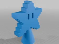 mario star tree topper - Free 3D Print Model - MakerWorld