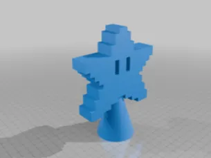 mario star tree topper - Free 3D Print Model - MakerWorld