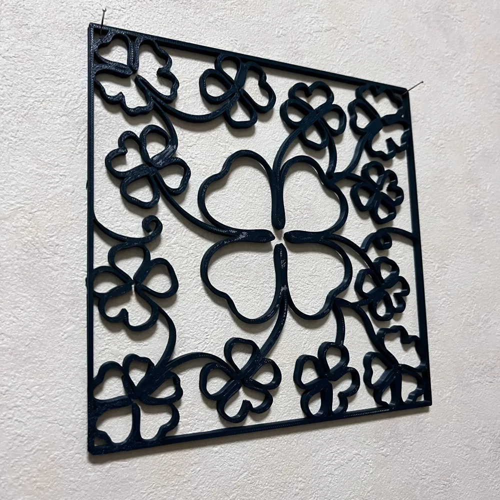 art mural trèfle à quatre feuilles - Modèle d'Impression 3D Gratuit ...