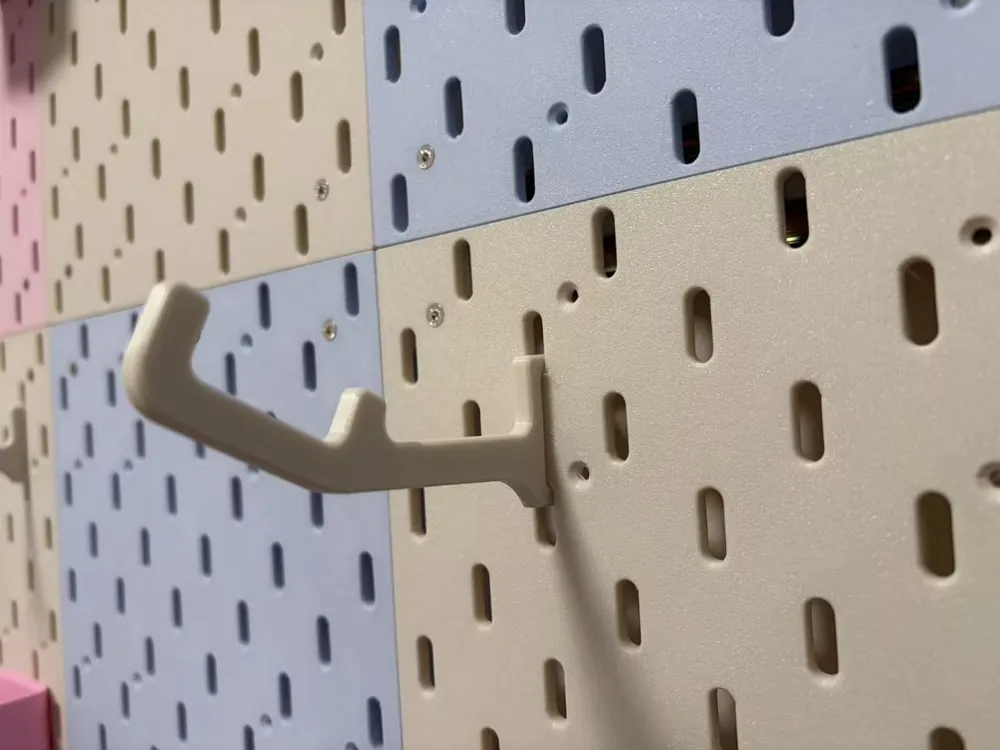 Keyboard Hook - Fits IKEA 5mm thick pegboard - Free 3D Print Model ...