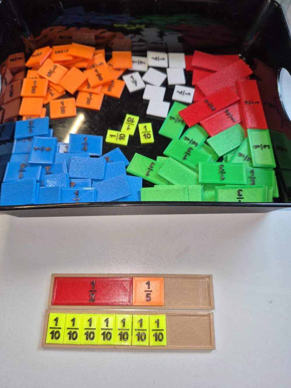 Fraction Strips Model - Free 3D Print Model - MakerWorld