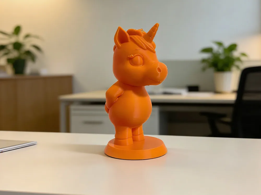 Cartoon Pony Desktop Ornament, Cartoon Unicorn Pony with Hands Behind ...