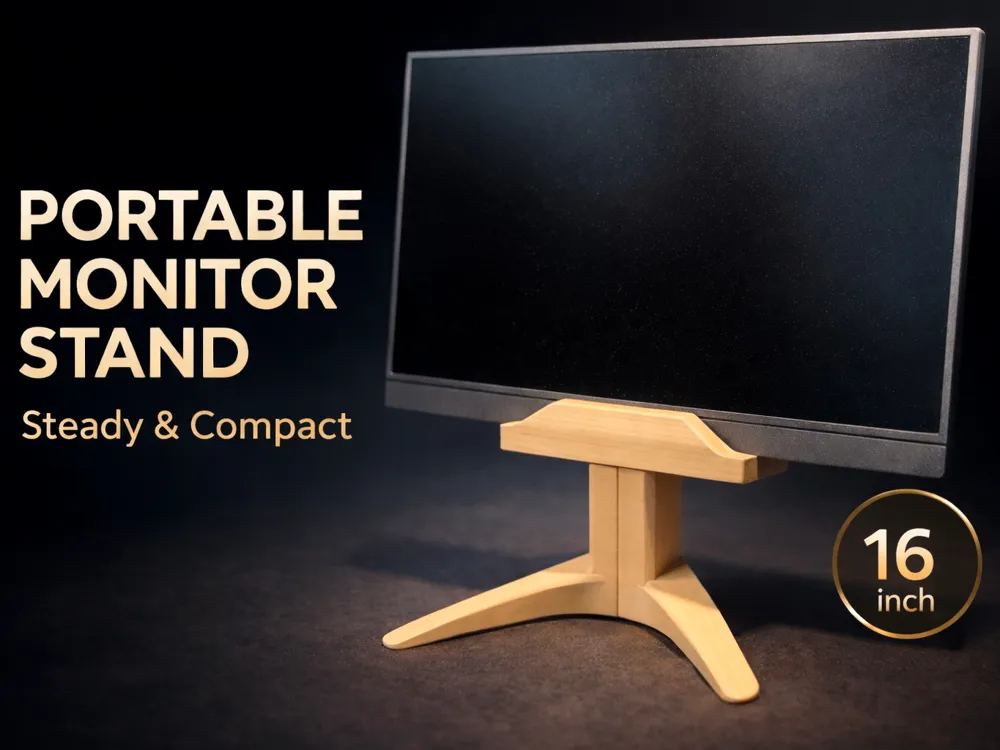 Portable Monitor Stand (A1 mini printable) - Free 3D Print Model ...
