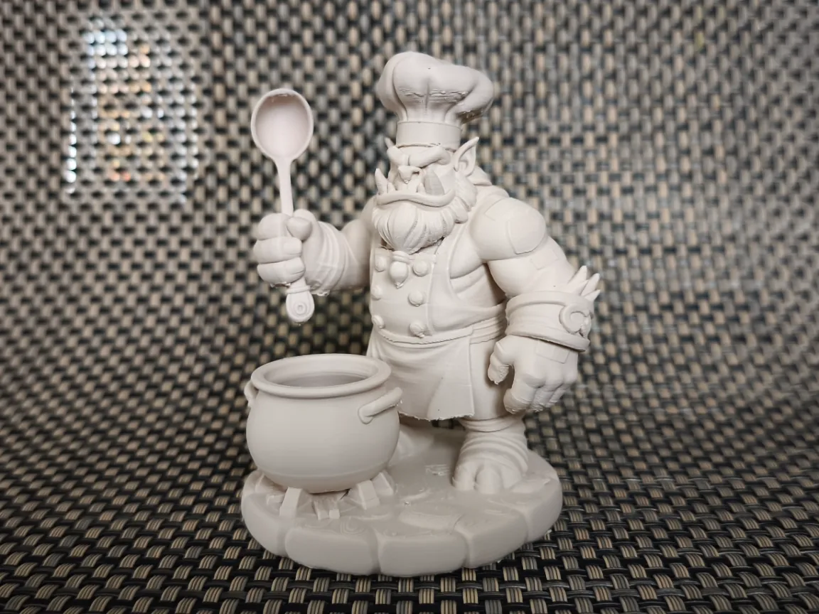 Titan Ork Head Chef - Free 3D Print Model - MakerWorld