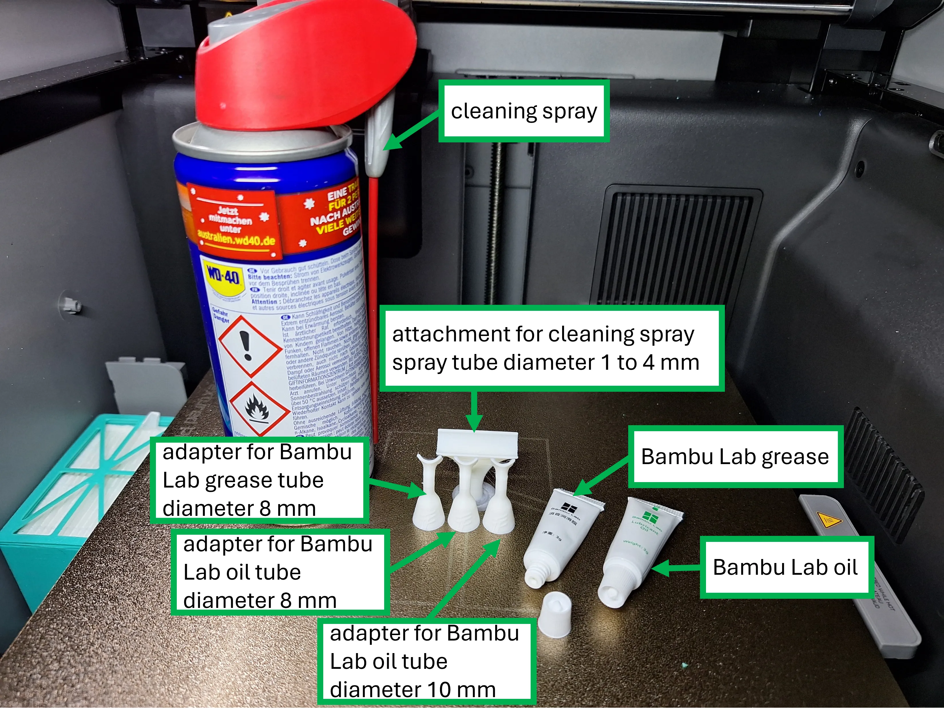 Bambu Lab 3D Printer Lubrication Service Kit - Free 3D Print Model ...