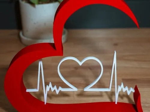 Heartbeat Pulse Symbol - Free 3D Print Model - MakerWorld