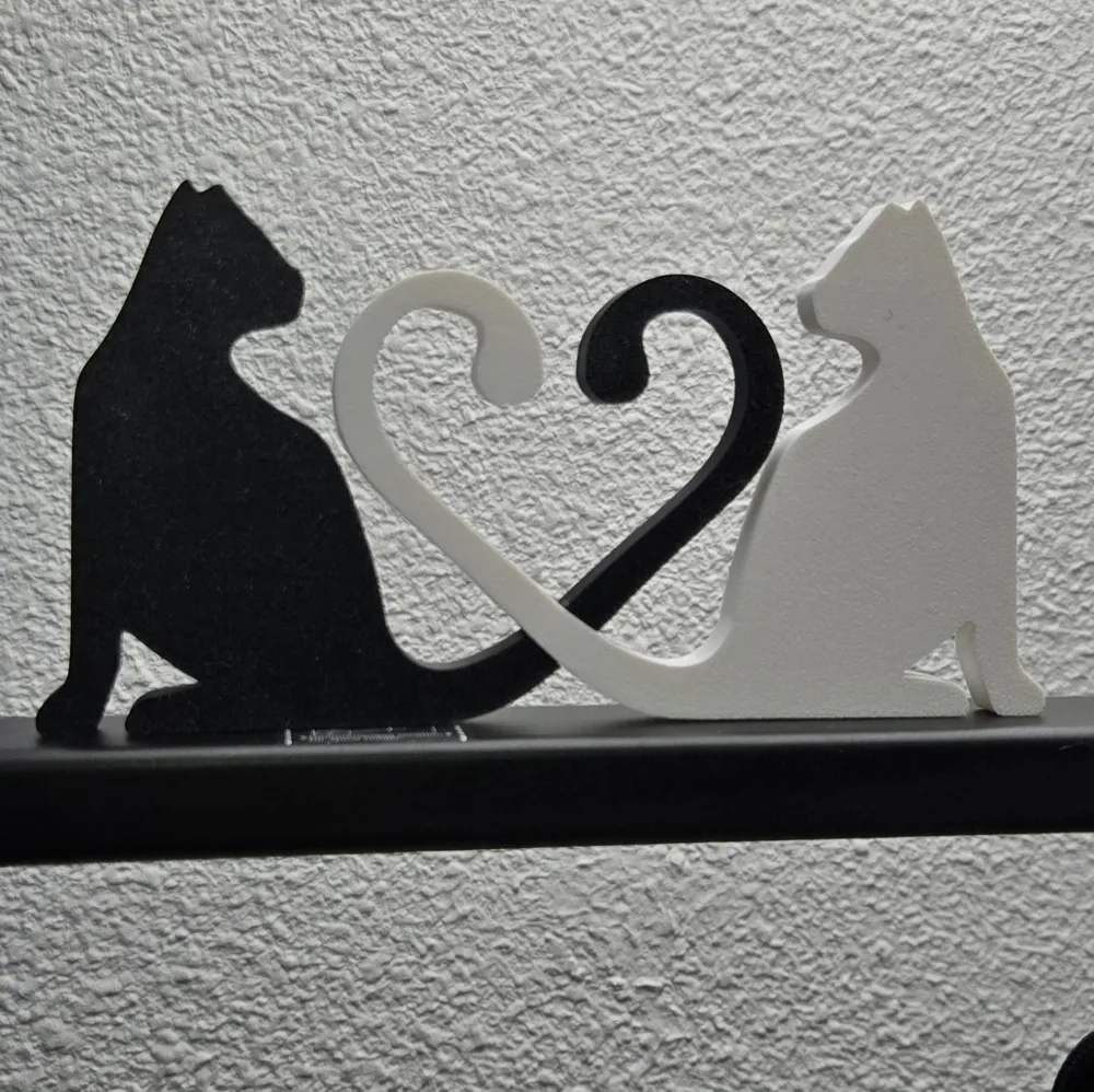 Cat Heart - Cats in harmony - Free 3D Print Model - MakerWorld
