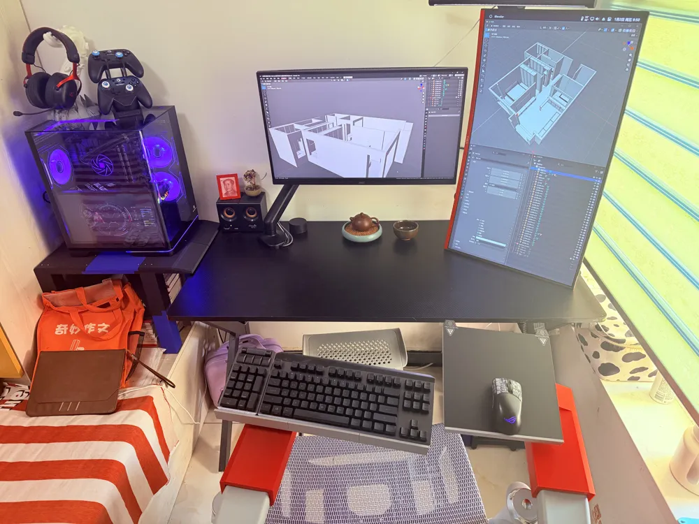 Gaming chair keyboard and mouse tray - Free 3D Print Model - MakerWorld