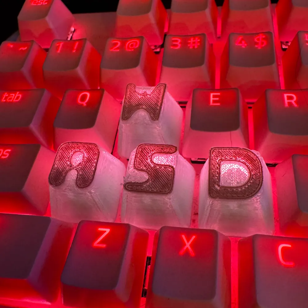 Large Bubble Letter MX Keyboard Keycaps - Free 3D Print Model - MakerWorld