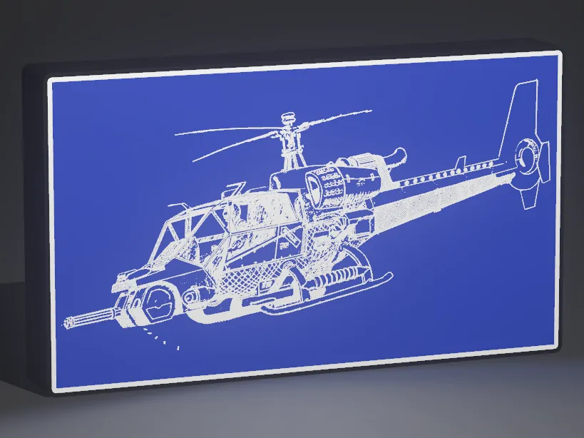 Blue Thunder Copter - Lightbox - Free 3D Print Model - MakerWorld