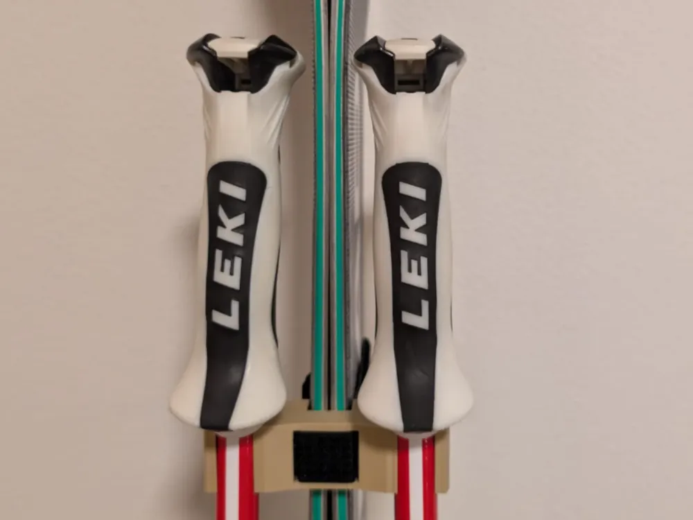 Clip for ski and poles (Ski 168 mm, poles 18mm)PLA - Free 3D Print ...