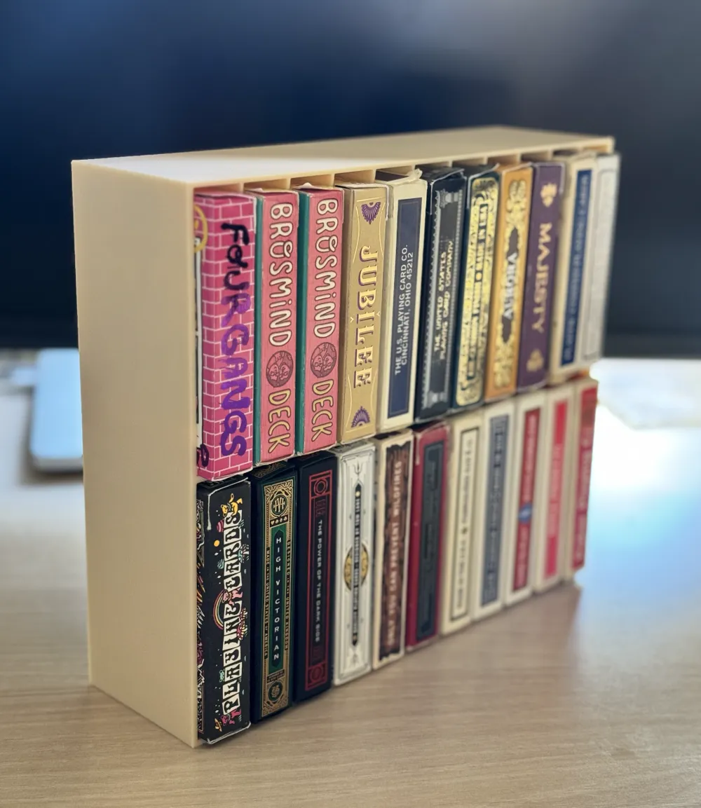 Display Stand for 22 Bicycle Playing Card Decks - Free 3D Print Model ...