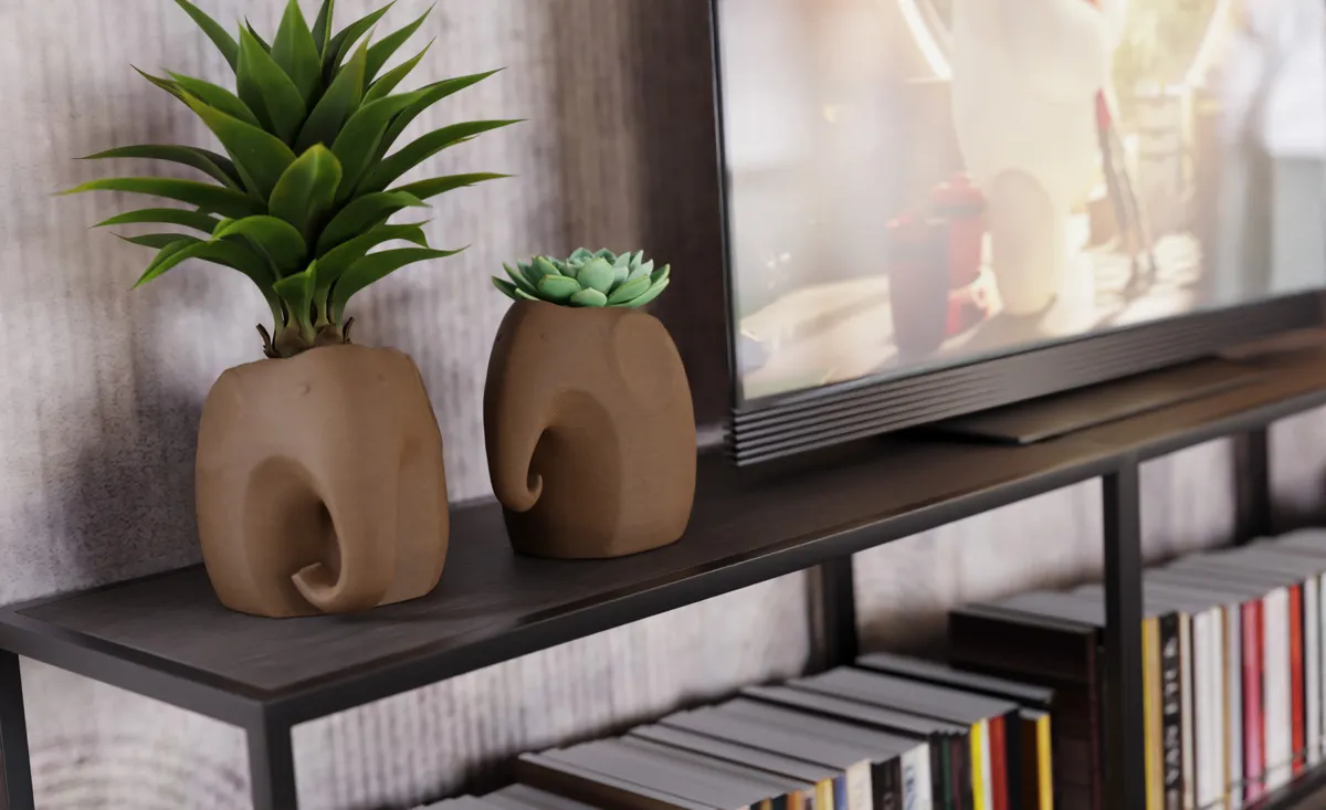 Cute Elephants Planters - Free 3D Print Model - MakerWorld