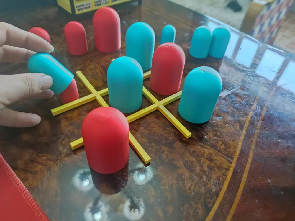 Advanced Tic-Tac-Toe - Red vs Blue - Free 3D Print Model - MakerWorld