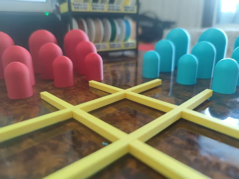 Advanced Tic-Tac-Toe - Red vs Blue - Free 3D Print Model - MakerWorld