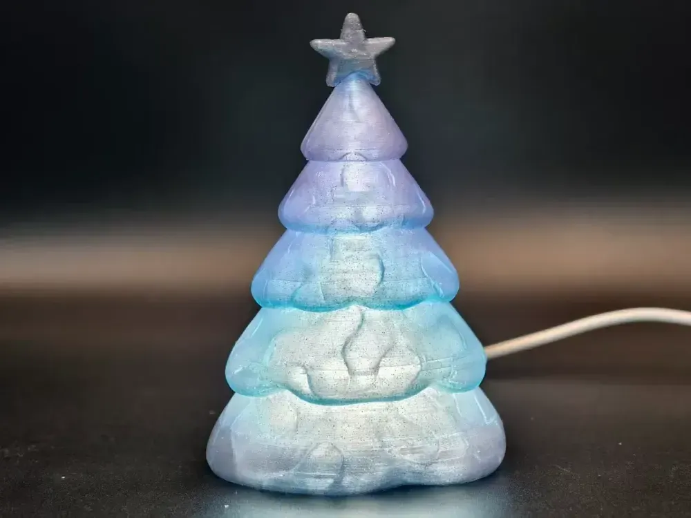 Mew Christmas Tree Night Light - Free 3D Print Model - MakerWorld