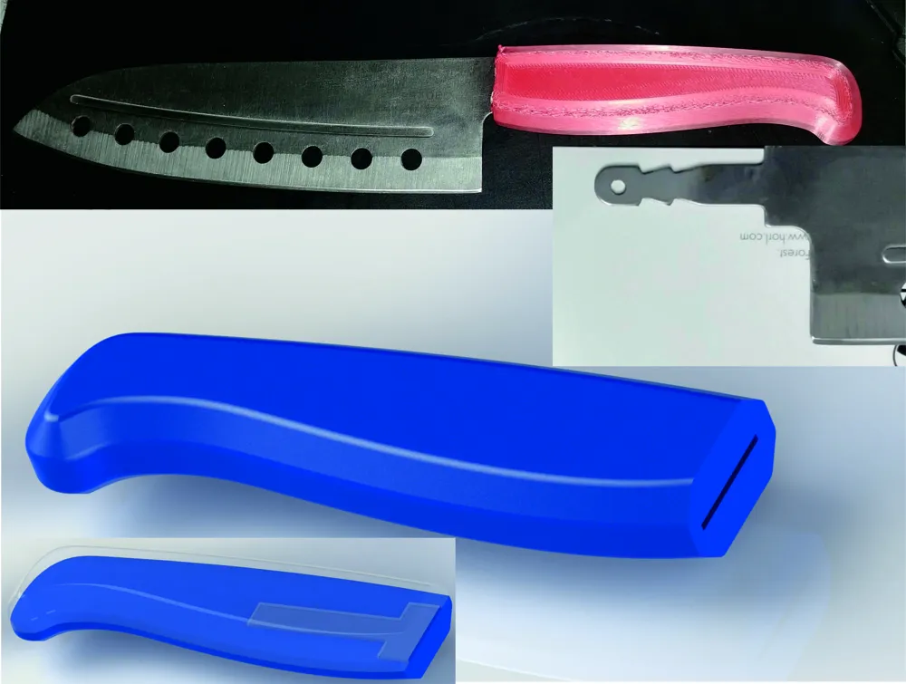 Ergonomic kitchen knife handle - Free 3D Print Model - MakerWorld