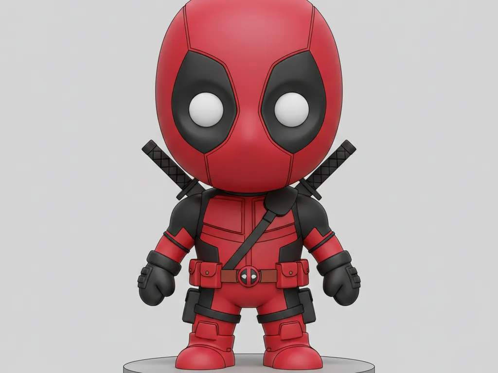 Chibi Marvel Hero - Deadpool AI-Generated - Free 3D Print Model ...