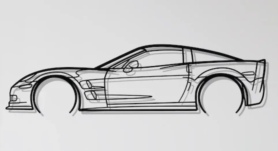 Chevrolet Corvette C6 ZR1 Wall Art - Free 3D Print Model - MakerWorld