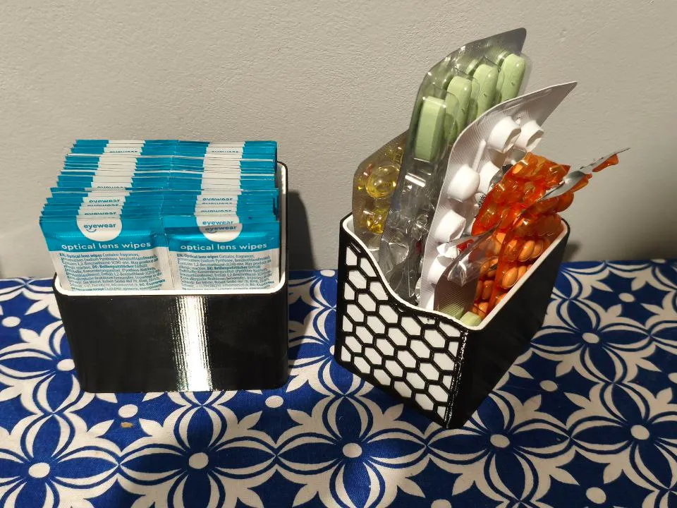 3D Printed Pill Blister & Cleaner Packet Container - Free 3D Print ...