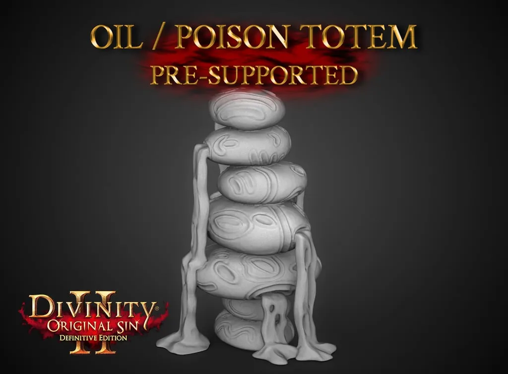 Divinity Original Sin 2 - Oil / poison totem - Free 3D Print Model ...