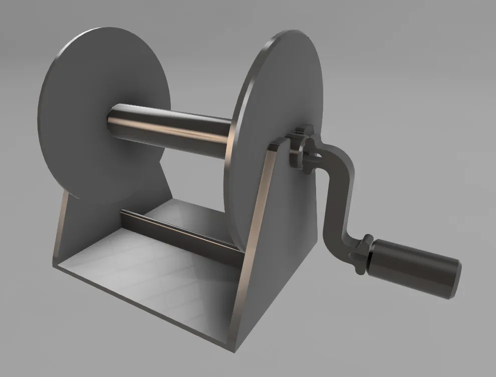 Hand-Crank Spool Winder Stand | Yarn - Rope - Cord - Free 3D Print ...