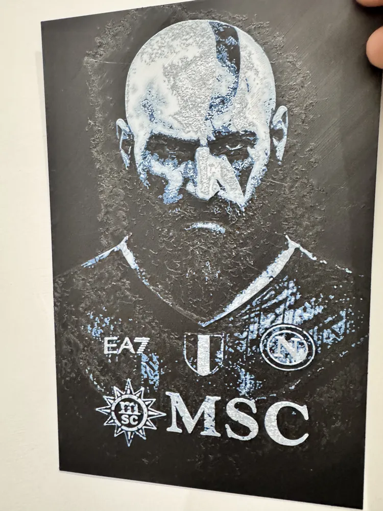 Kratos mash-up lithography - Milinkovic Napoli - Free 3D Print Model ...