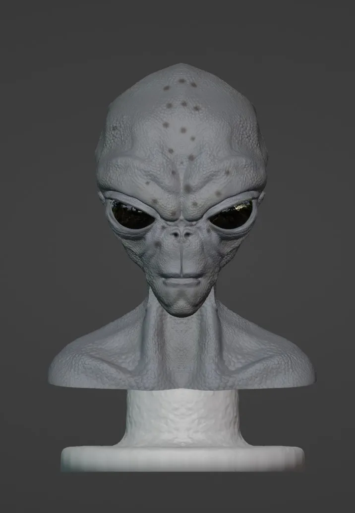 Grey Alien Bust - Free 3D Print Model - MakerWorld