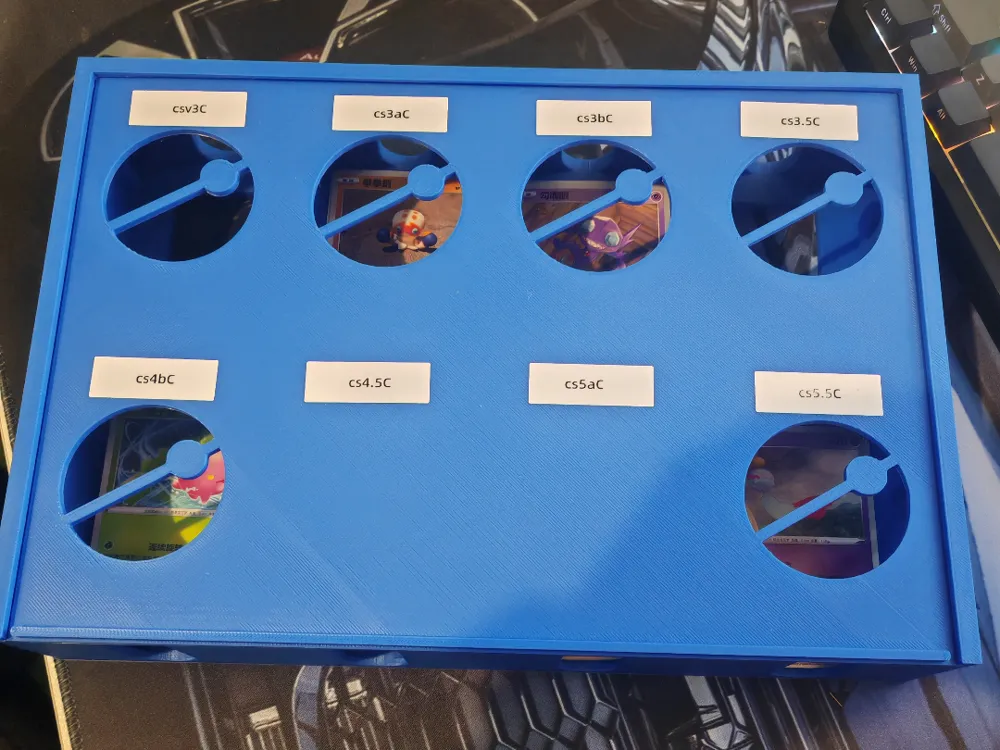 4 slot TCG card collection box with sliding lid - Free 3D Print Model ...