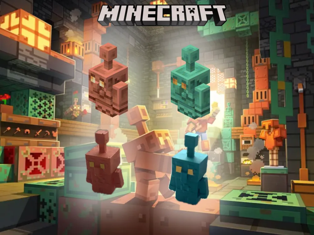 MINECRAFT Copper Golem Building Block - Free 3D Print Model - MakerWorld