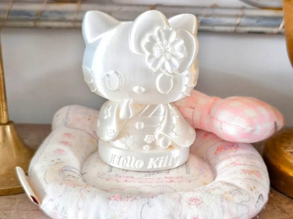 Cherry Blossom Hello Kitty KT Cherry Blossom Girl Kimono - Free 3D ...