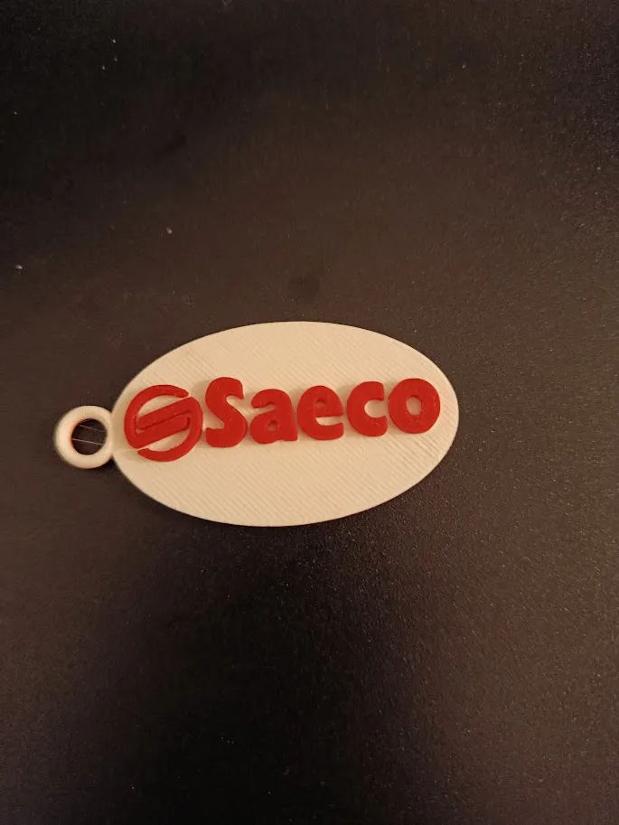 Saeco logo keychain - Free 3D Print Model - MakerWorld