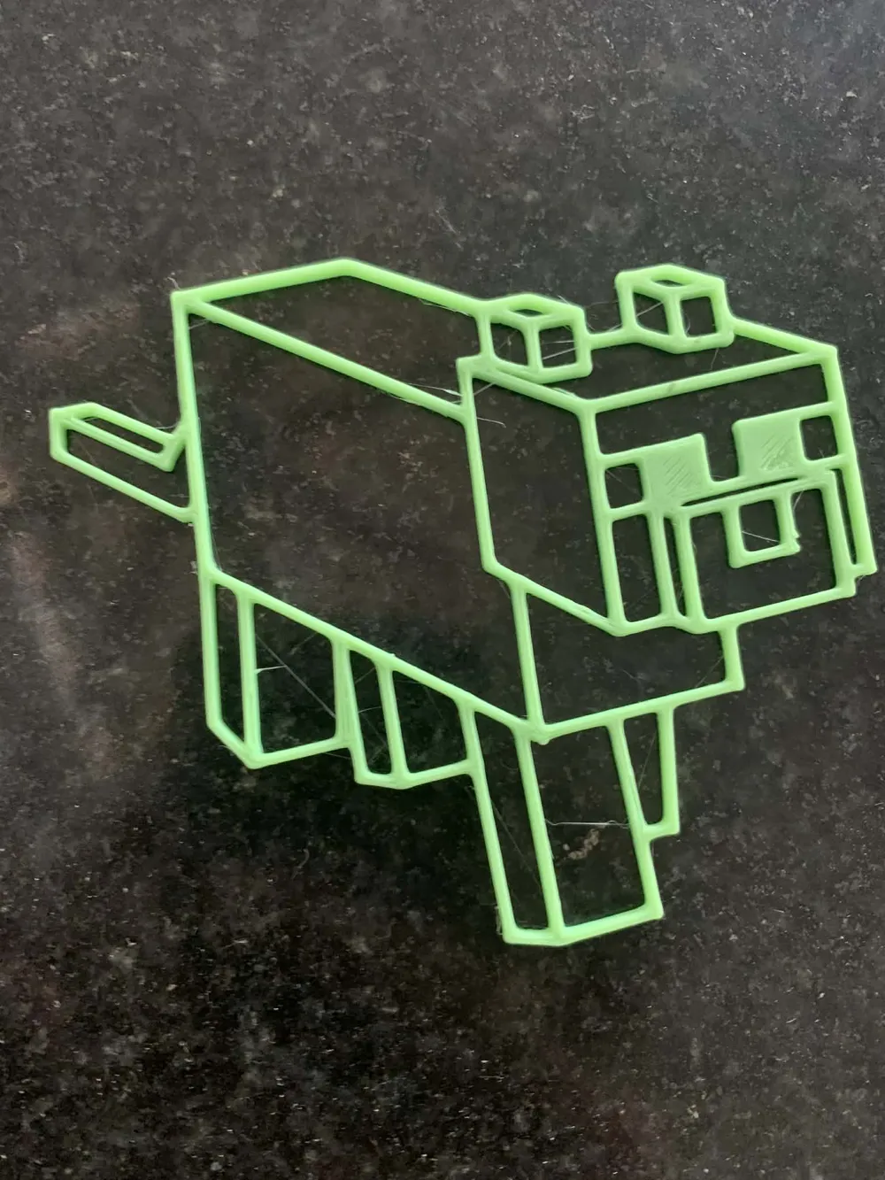 Minecraft Inspired Cat Wall/Flat Art - Free 3D Print Model - MakerWorld