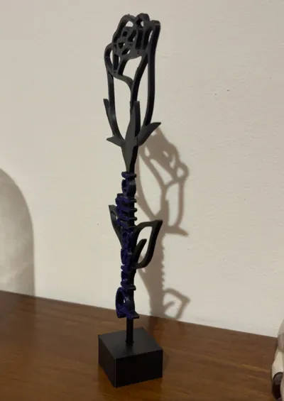 Rose with editable name - Free 3D Print Model - MakerWorld