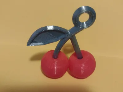 Cherry Keychain - Free 3D Print Model - MakerWorld