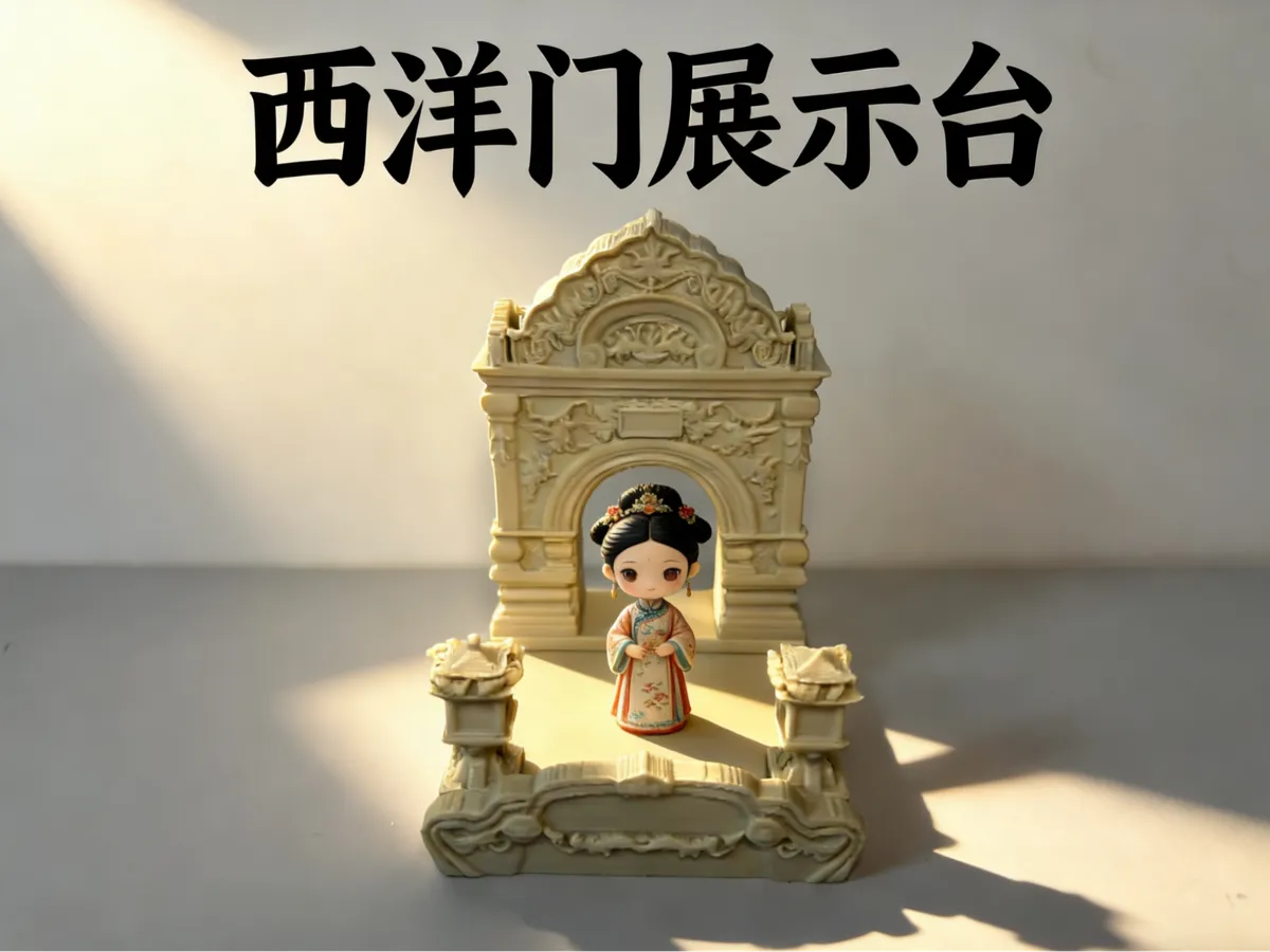 Chinese and Western Fusion Prince Yong's Mansion Western Gate Figurine ...