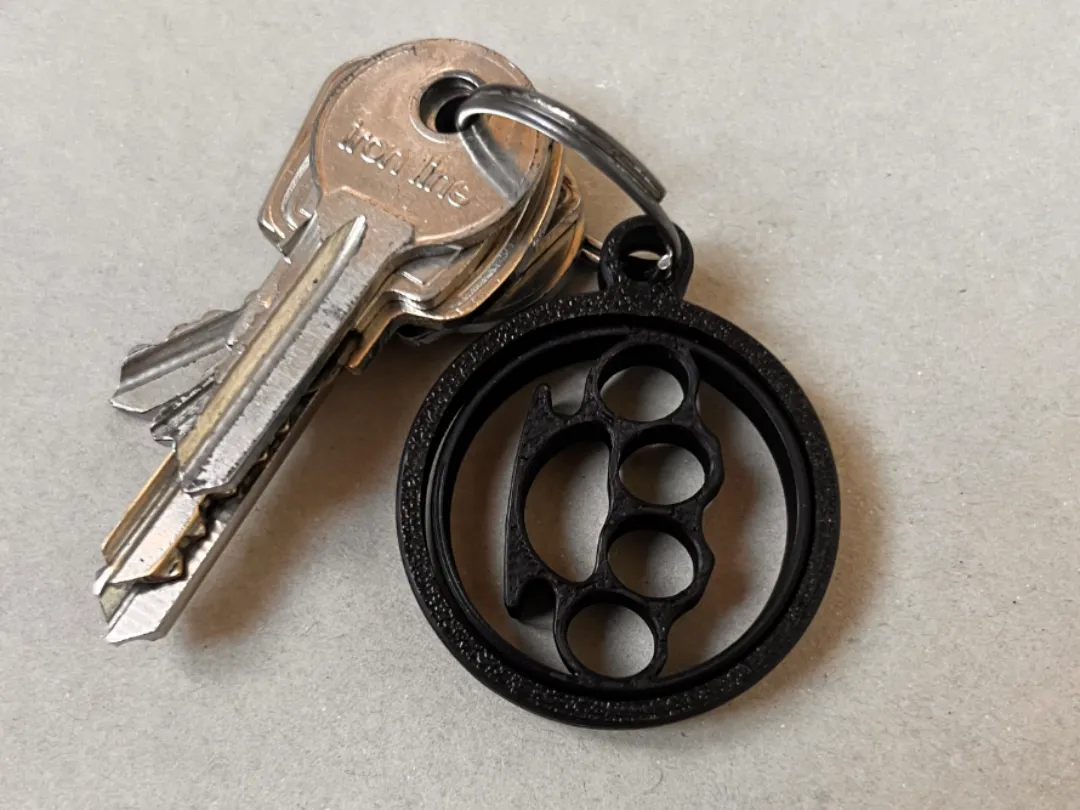 knuckleduster keychain - Free 3D Print Model - MakerWorld