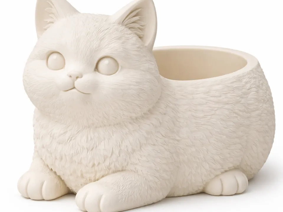 Cat Planter - Free 3D Print Model - MakerWorld