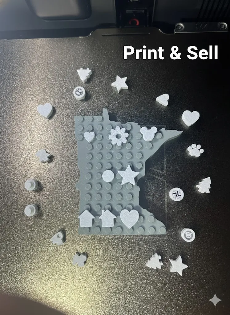 Legos New Jersey Magnet with moveable heart - Free 3D Print Model ...
