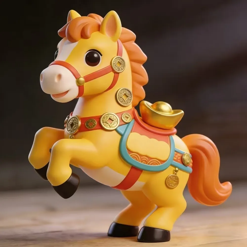 2026 Year of the Horse New Year Cute Horse Figurine - Free 3D Print ...