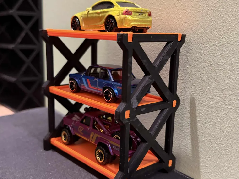 Hot Wheels Garage - 1:64 Display Shelf - Free 3D Print Model - MakerWorld