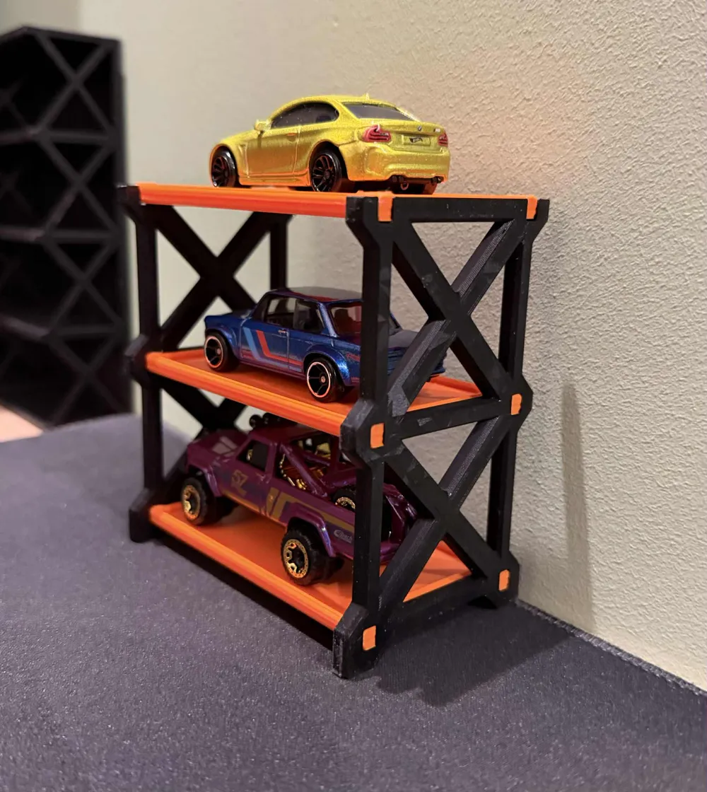 Hot Wheels Garage - 1:64 Display Shelf - Free 3D Print Model - MakerWorld